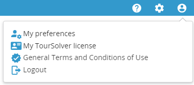 User menu | TourSolver